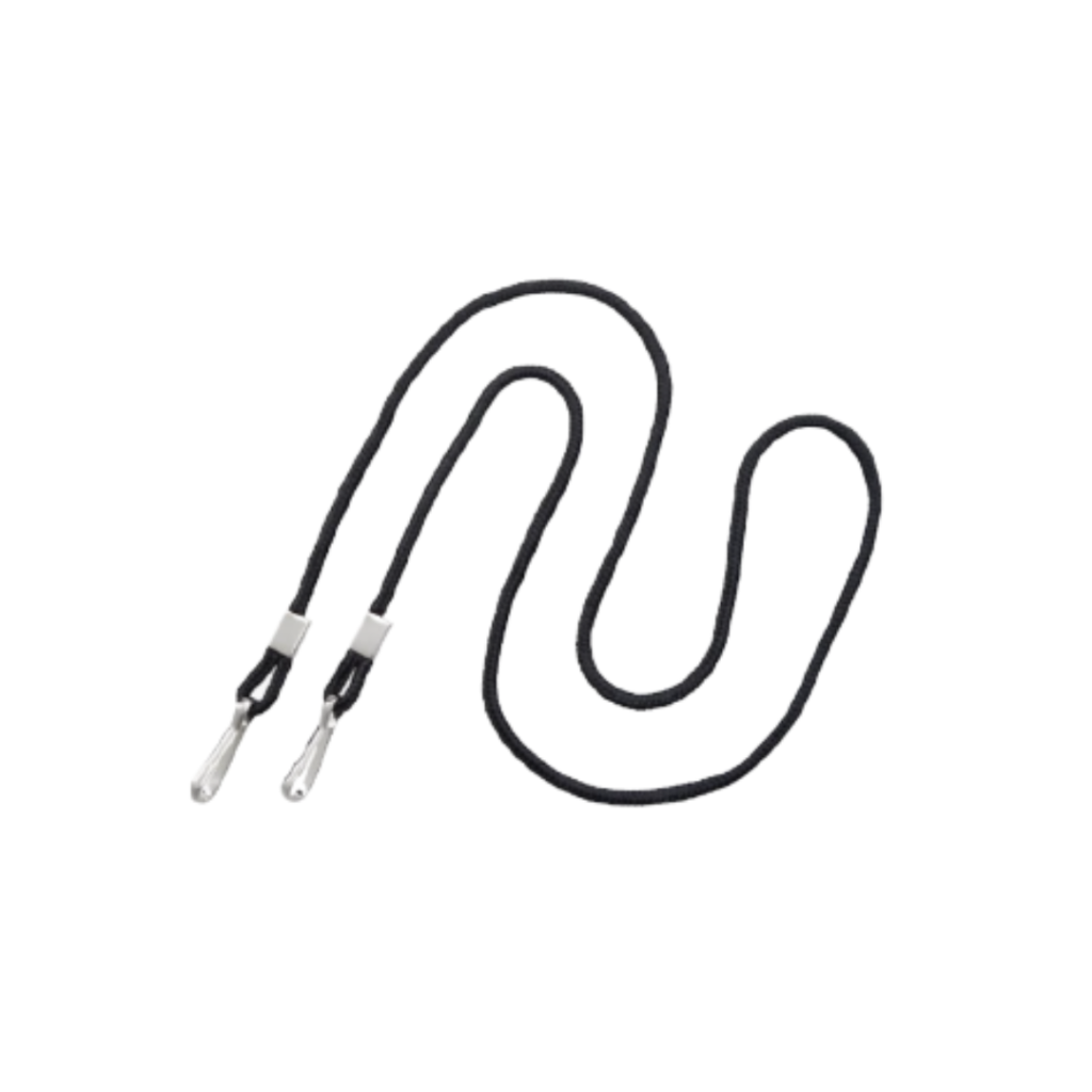 Lanyard, Non-Breakaway, Round, (2) Swivel Hooks, 36″, Black – 50520BK ...